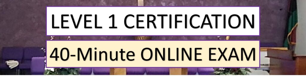 CERTIFICATION: LEVEL 1