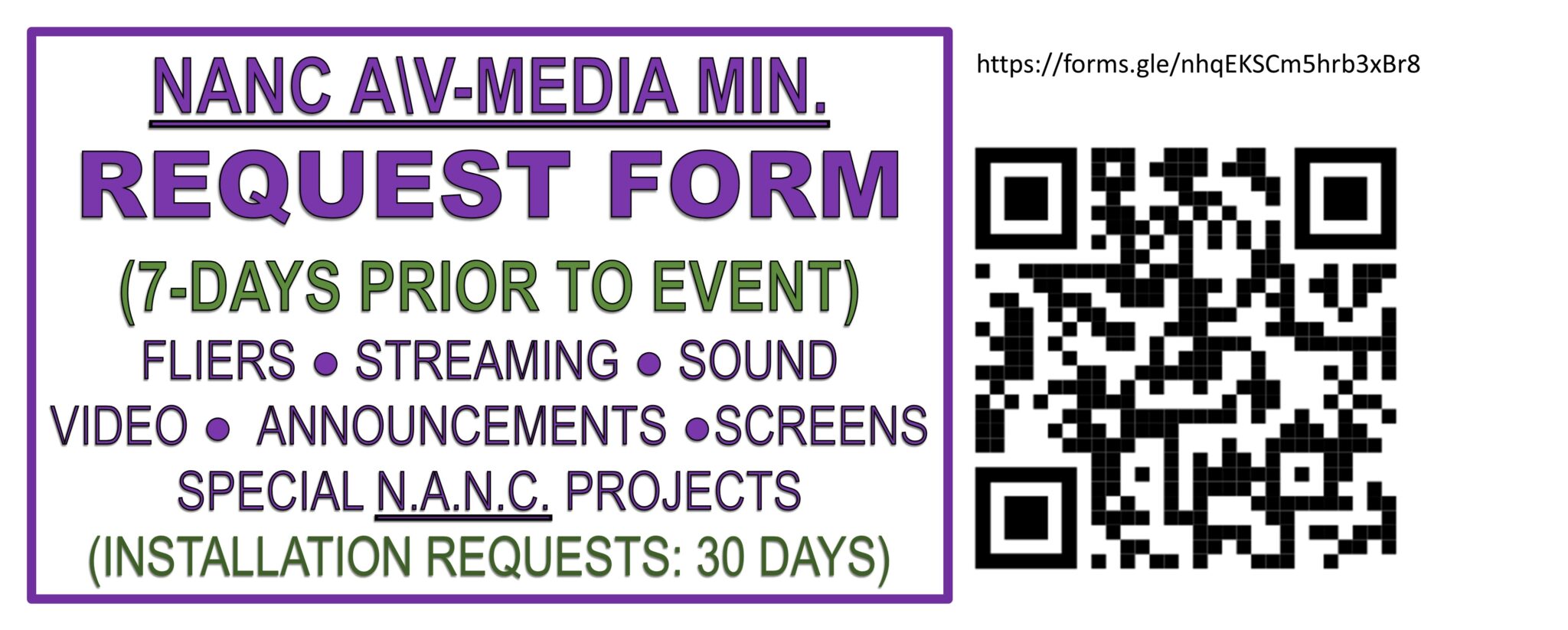 AV Media REQUEST FORM